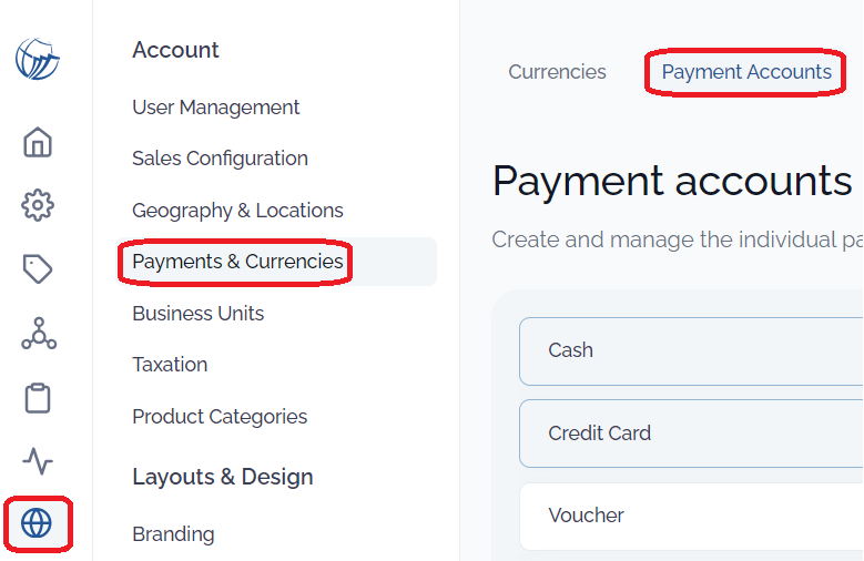 How to configure "Payment Accounts" – Palisis Support Center