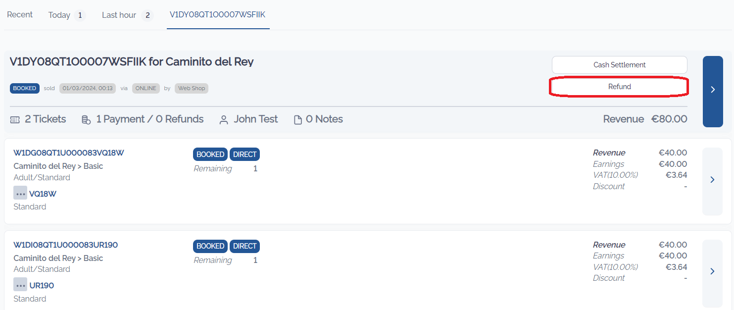How to refund a ticket – Palisis Support Center